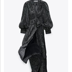 Zara | Dresses | Zara Long Print Dress | Poshmark